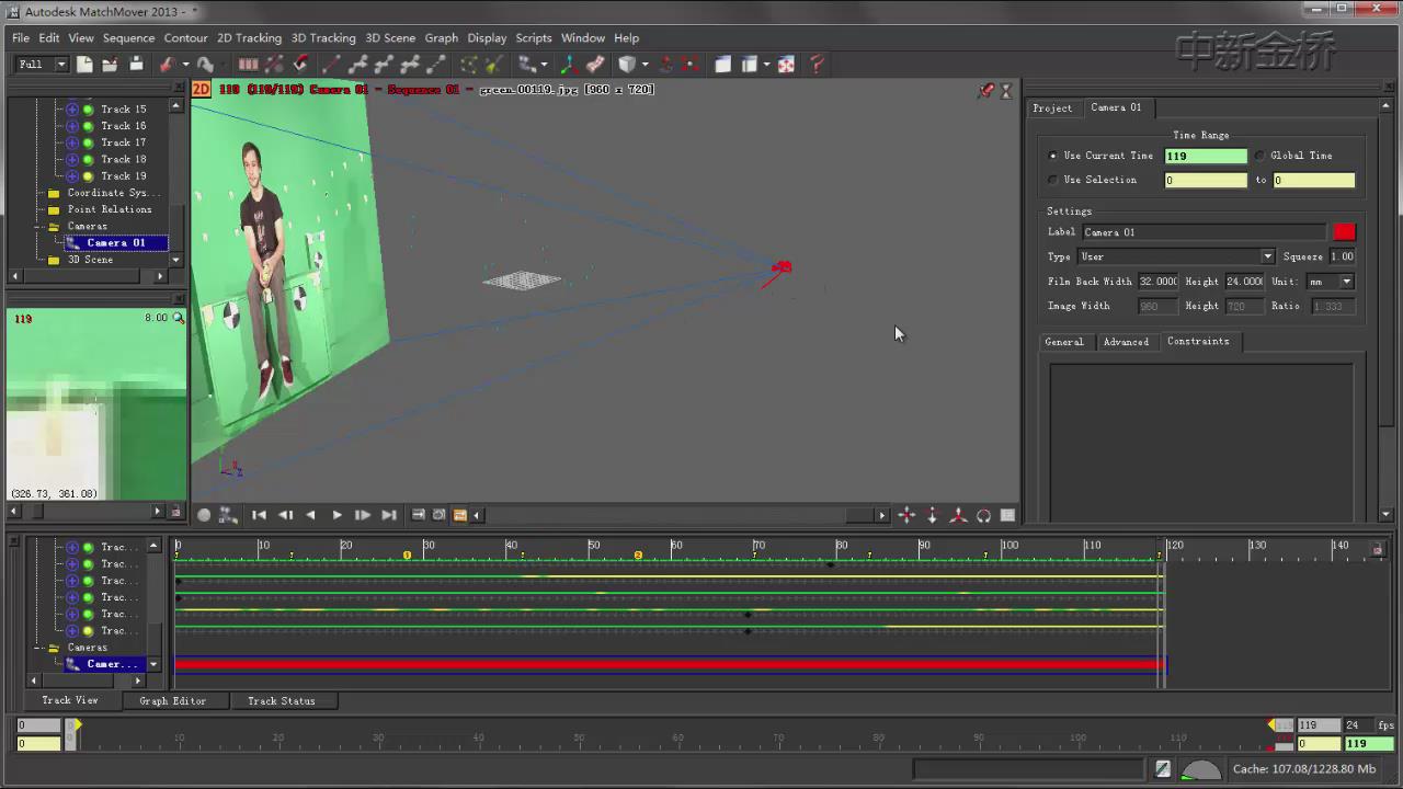 3.MatchMover点跟踪中景背景